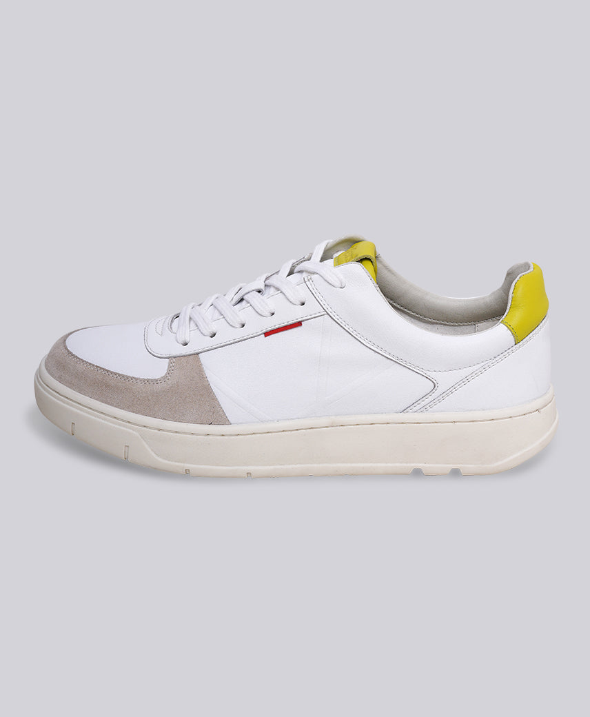 KICK ALLOW WHITE-NEON GREEN MEN SNEAKERS – Kickers